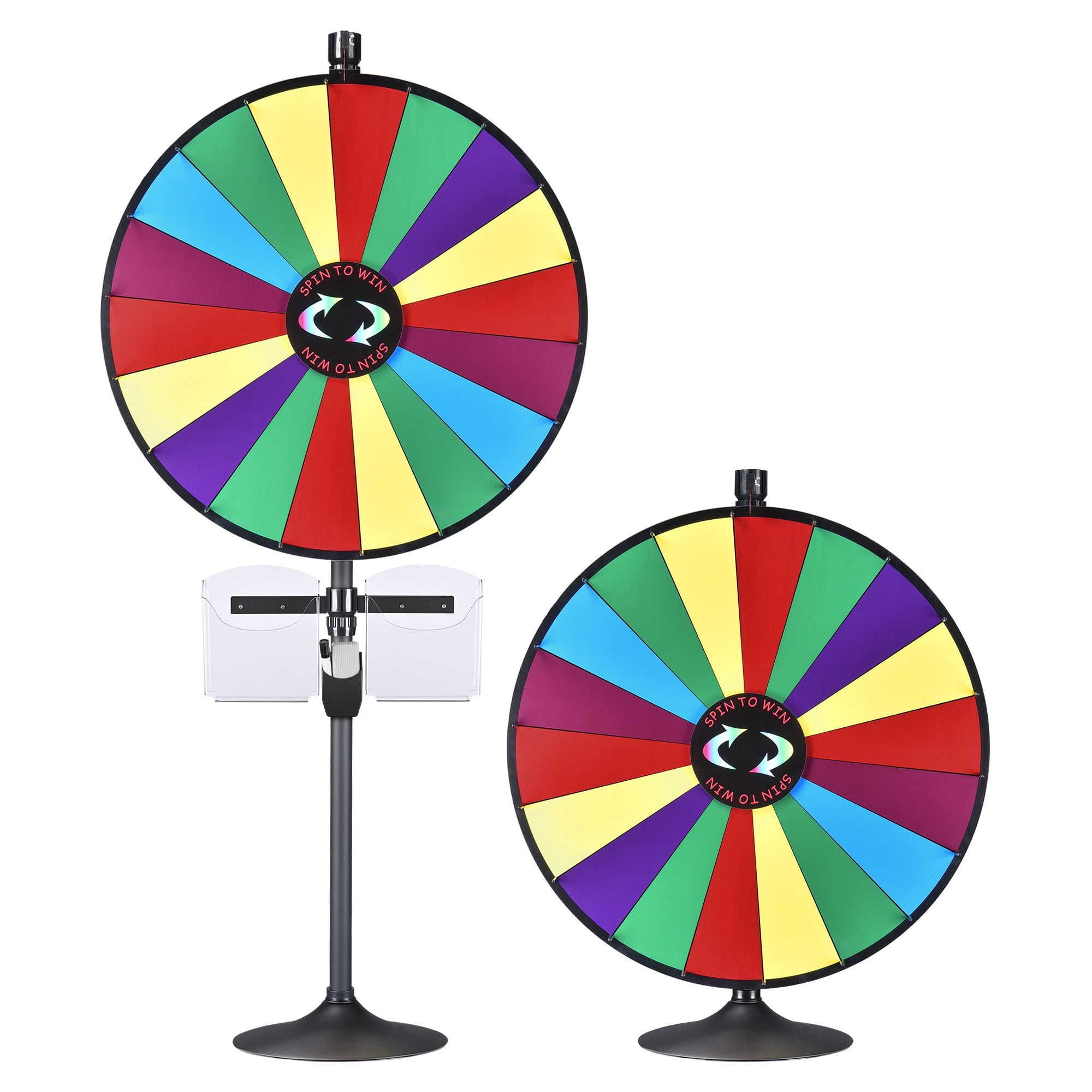 WinSpin 36" Tabletop Prize Wheel with Floor Stand, Spinning Game and ...
