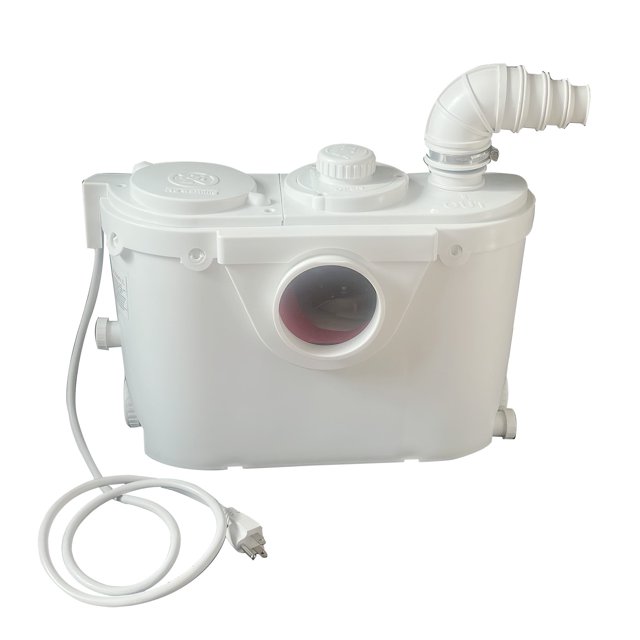WinZo 500W Toilet Macerator Sewerage Pump with 4 Water Inlets for Rear Back Toilet Kitchen ...