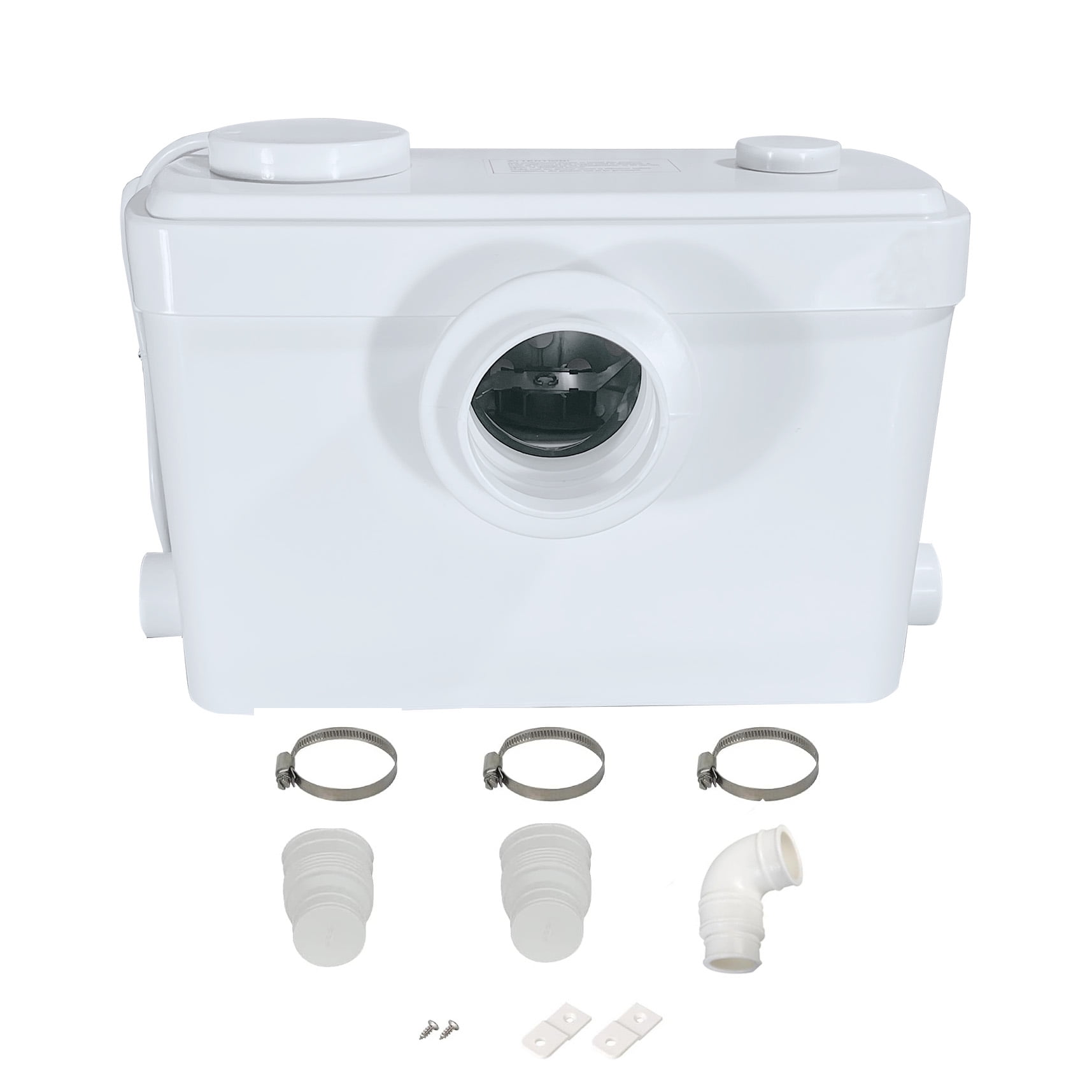 WinZo 600W Macerator Sewerage Pump with 3 Water Inlets for Rear Upflush Toilet Basement Kitchen ...