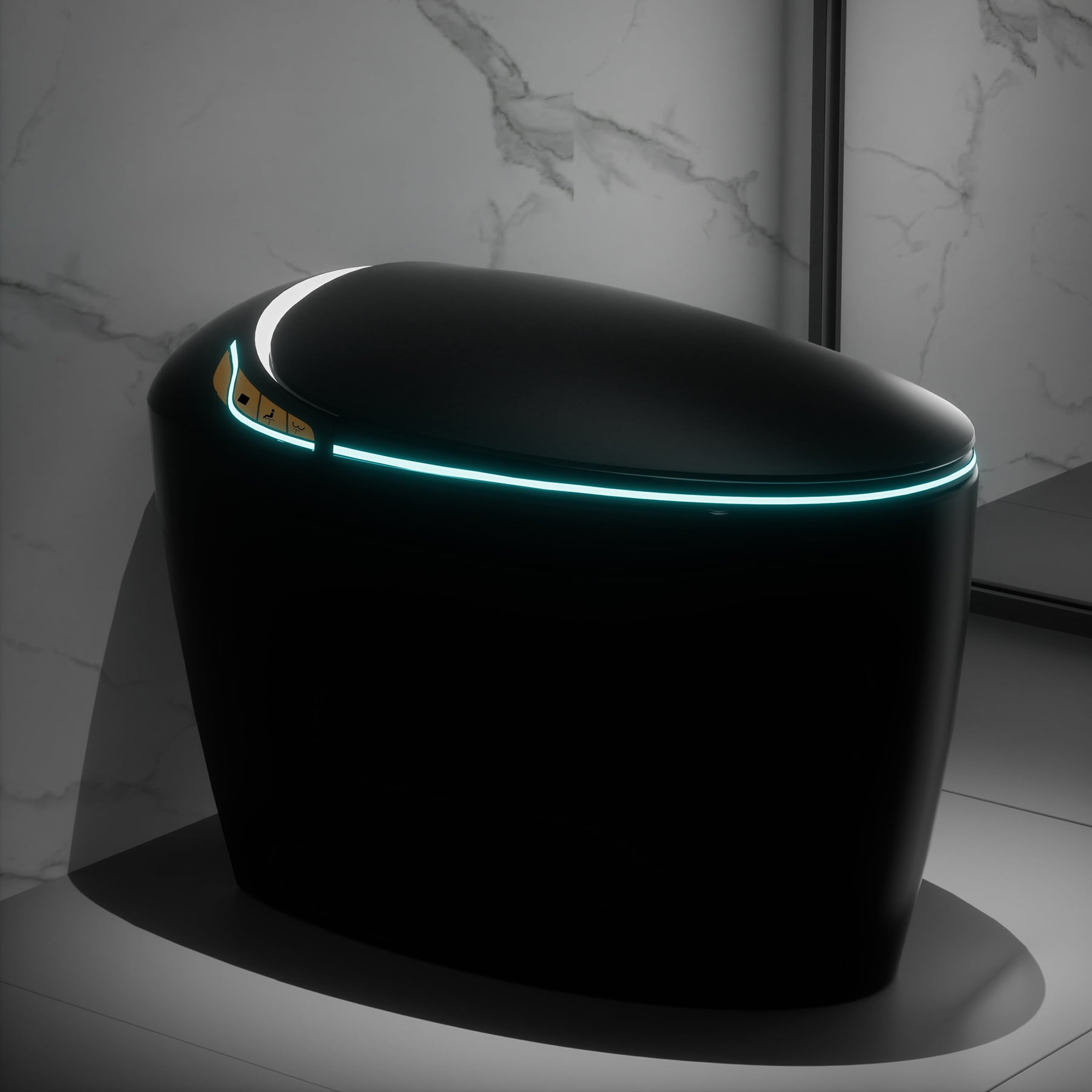 WinZo Luxury Smart Toilet With Bidet Seat, Elongated Egg Shaped Modern ...