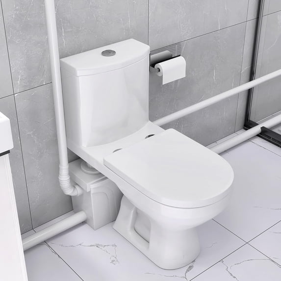 WinZo Macerating Toilet System with 900W Sewage Pump Dual Flush One ...