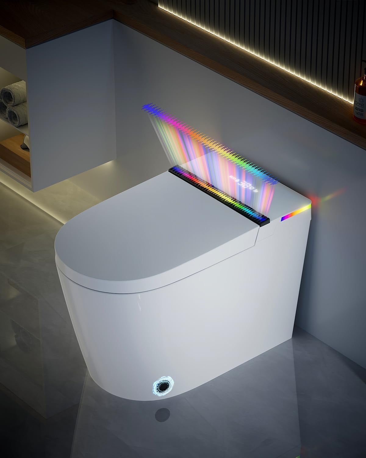 WinZo Smart toilet with bidet built in,Tankless Toilet Auto Open/Close ...