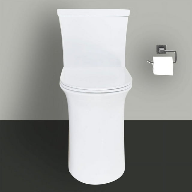 WinZo White, Elongated Tall Dual Flush Toilet - Walmart.com