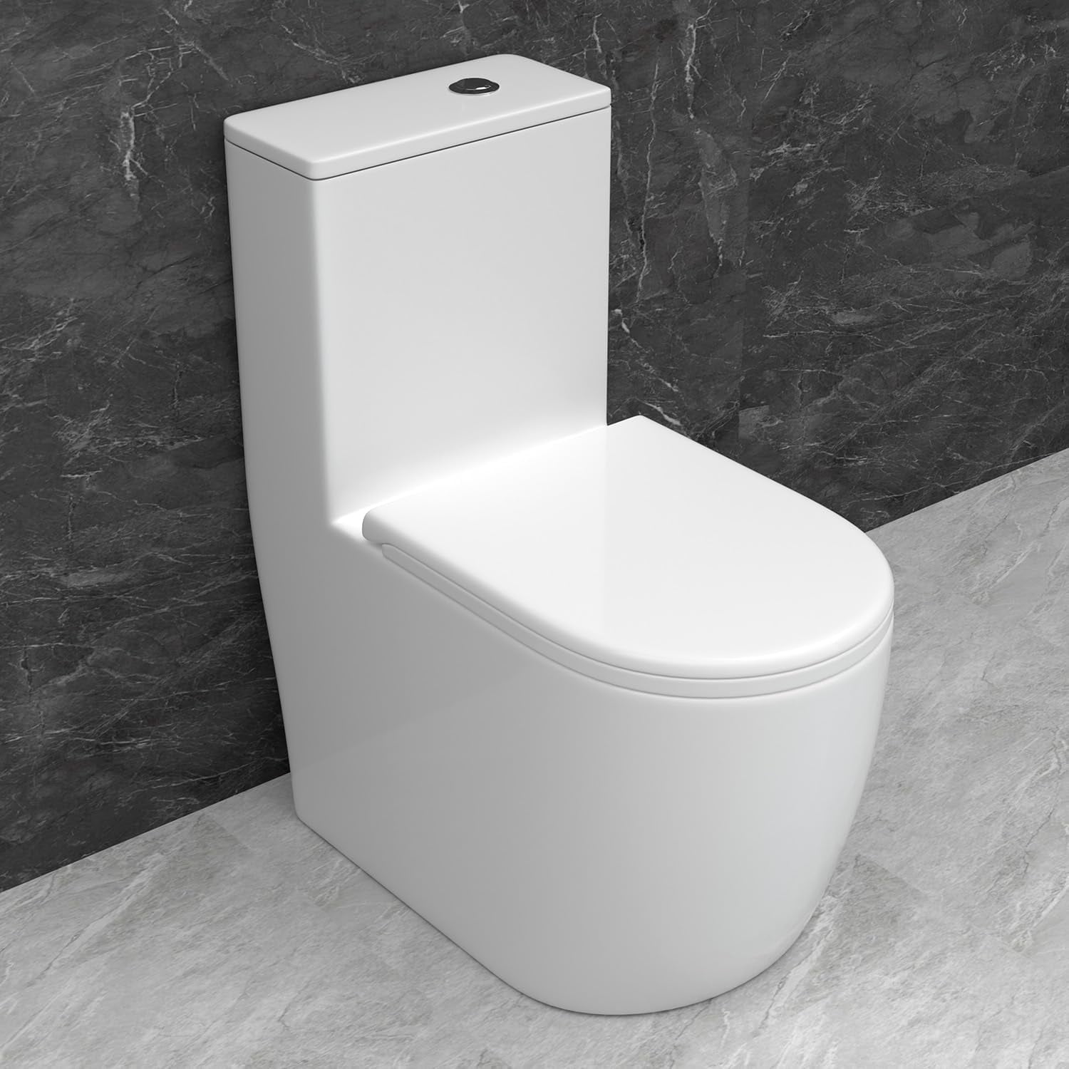 WinZo WZ5311 Rear Outlet Toilet One Piece Modern Design,Back Wall ...