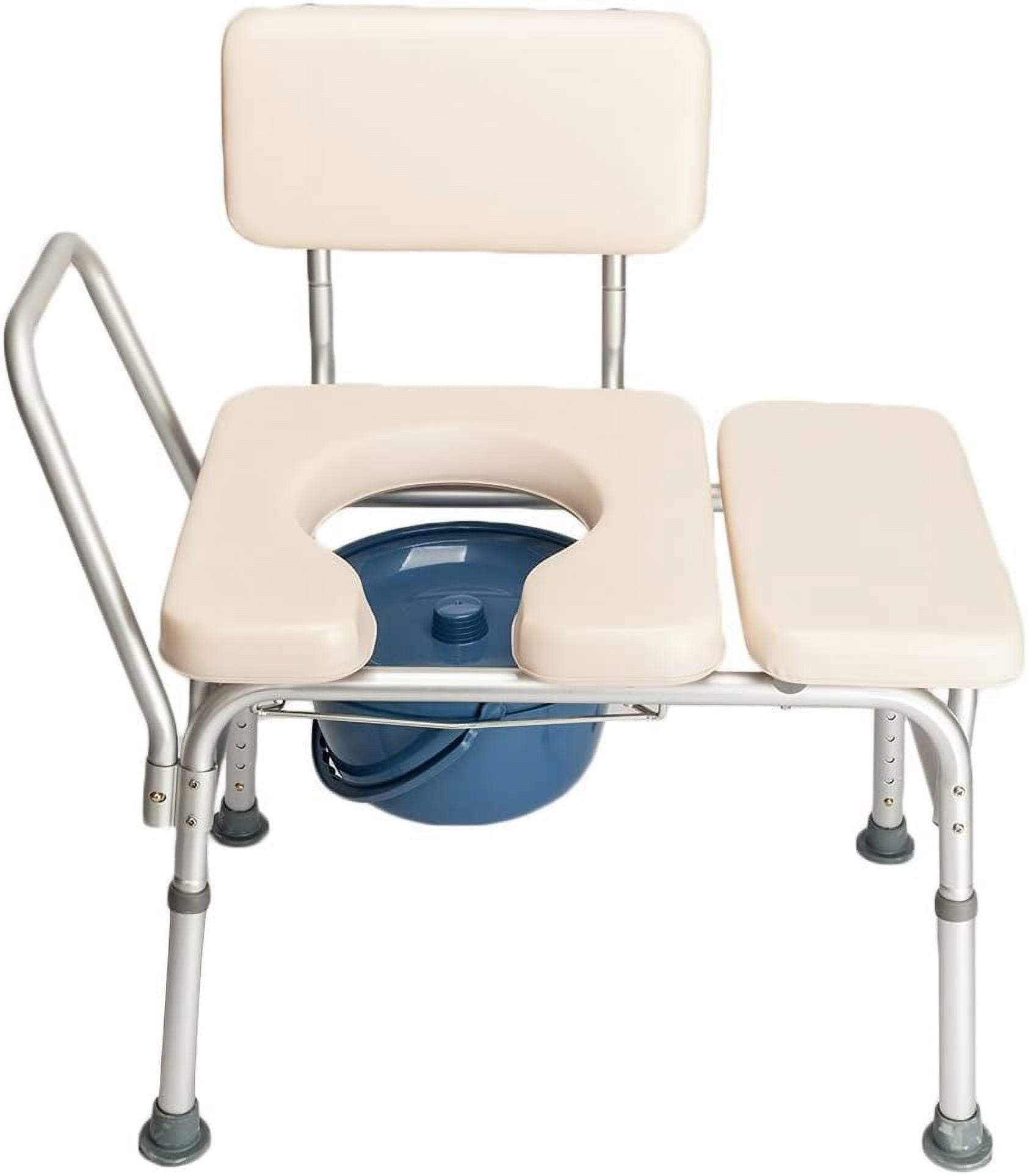 Winado 2 in 1 Transfer Bench Commode Chair for Toilet with Bucket ...