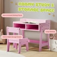 Winado 2 pcs Toddler Table and Chair Set, Kids Study Desk for Studying ...