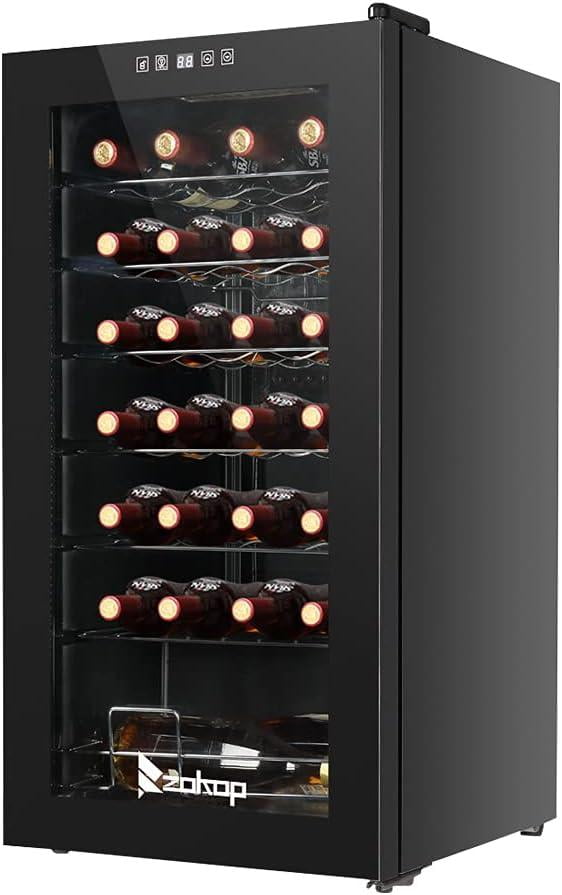 Winado 28 Bottle Compressor Wine Cooler Refrigerator w/Adjustable ...