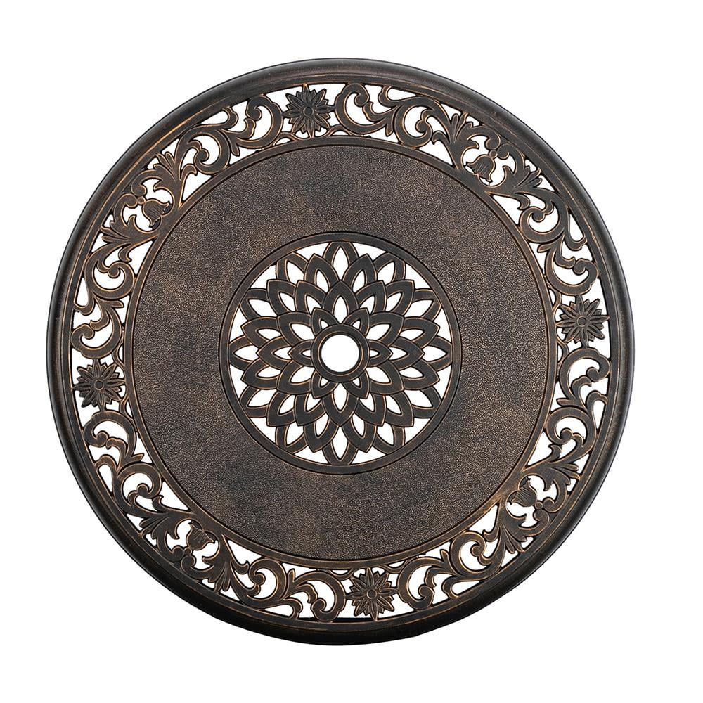 Winado 31" Garden Round Aluminum Table, Outdoor Bistro Table, with ...