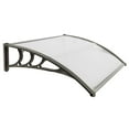 Winado 39"x29" Window Awning Front Door Patio White & Gray Bracket ...
