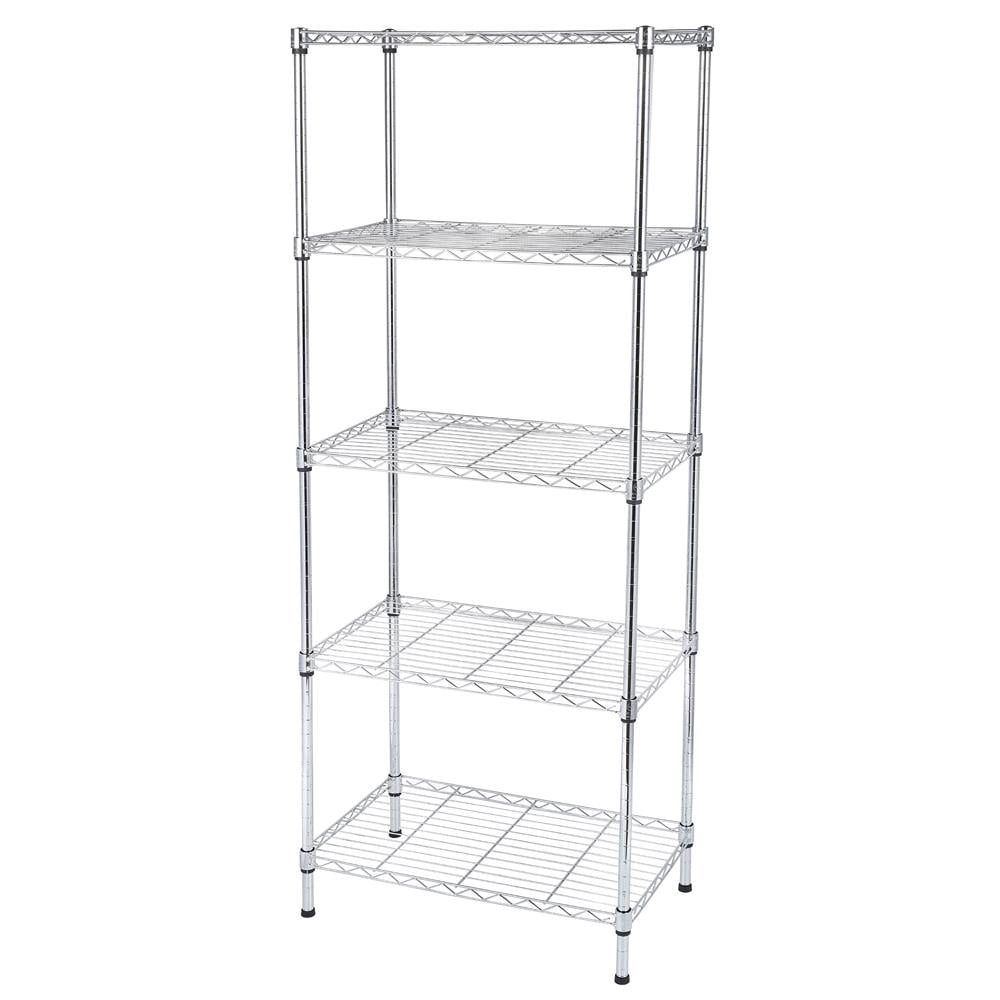 Winado 5-Tier Wire Steel Storage Rack Shelving Unit Capacity for 750 ...