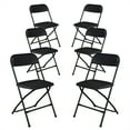 Winado 6 Pack Set, Multipurpose Portable Black Folding Chairs for ...