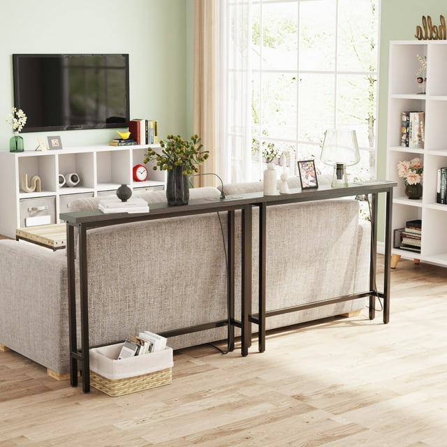 Winado 78in Console Table with Outlet Entryway Table Long Narrow Sofa ...