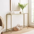 Winado Console Table with Shelf, Gold Hallway Table, Narrow Sofa ...