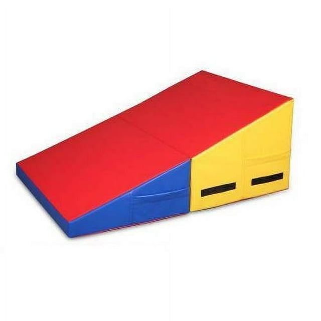 Winado Kids Folding Gymnastics Cheese Wedge Incline Mat, 32.7 x 23.6 x ...
