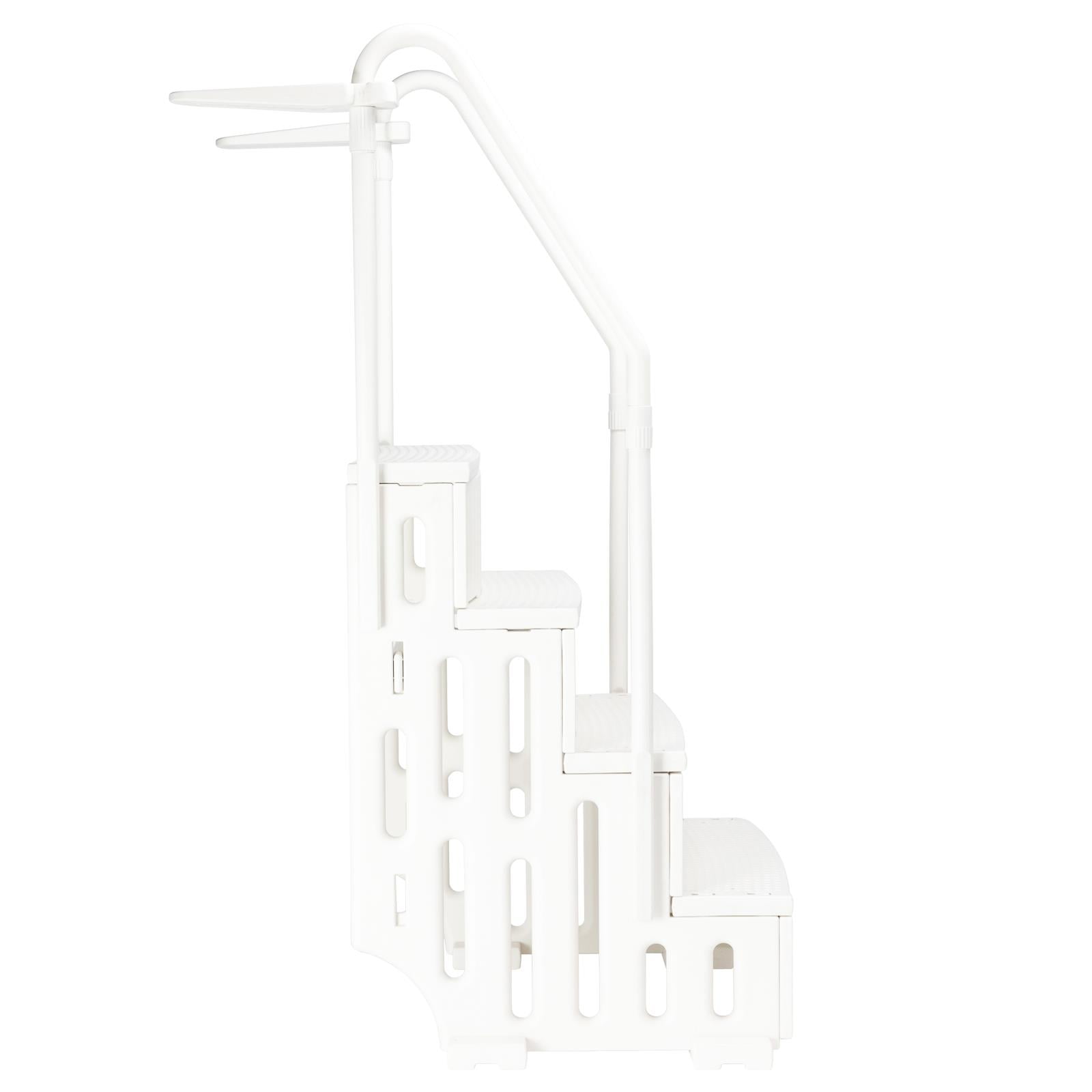 Winado PVC White Pool Ladder 4 Steps Above Ground in Pool Swimming ...