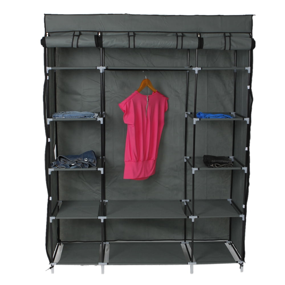 Winado Portable Closet Storage Organizer Wardrobe Clothes Rack ...
