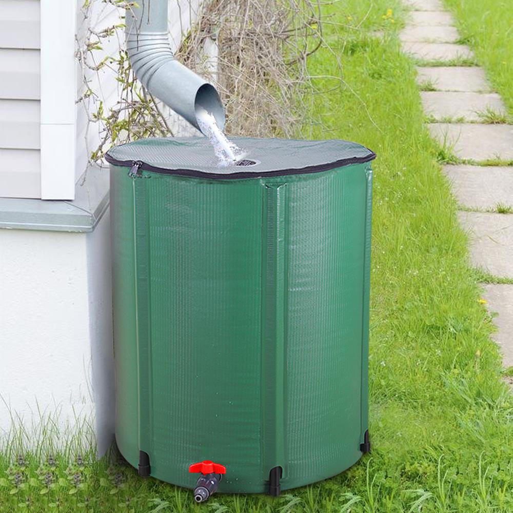 Winado Collapsible Rain Barrel, 50 Gallon, Durable PVC Material, Green ...