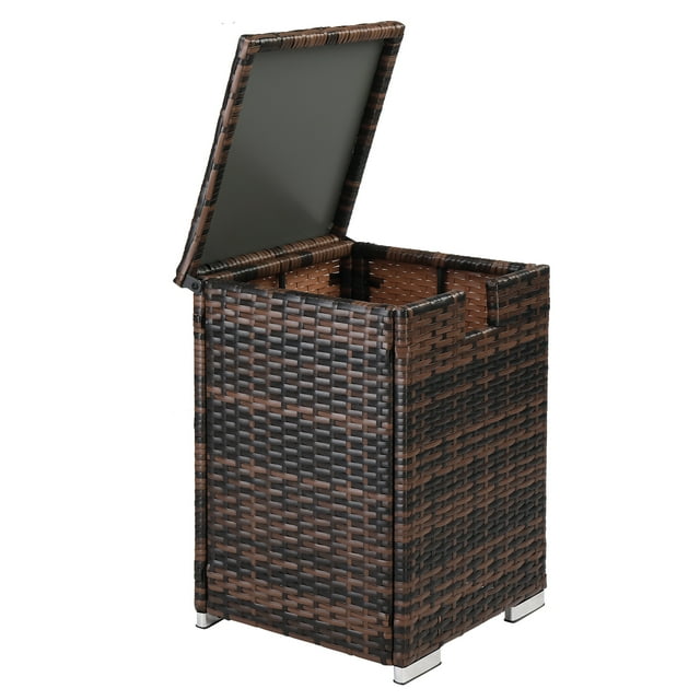 Winado Wicker Propane Box, Hideaway Container, Dual Usages Rattan Fire ...