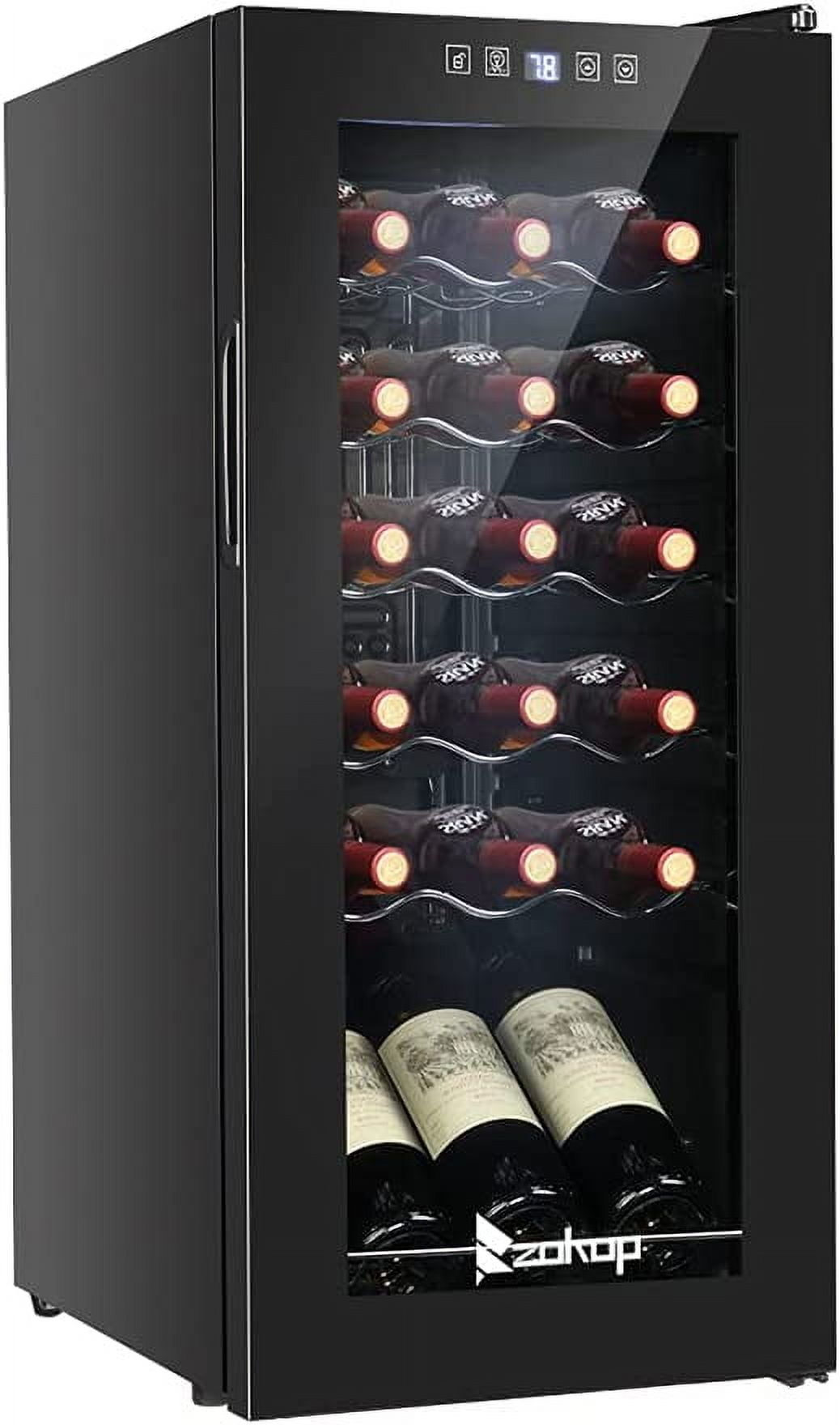 Winado Wine Cooler Refrigerator, 34 Bottle Freestanding Compressor Wine ...