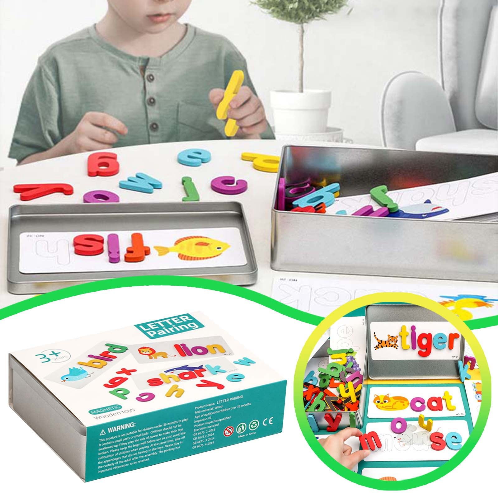 Winbar See&Spell Learning Puzzle Toy Suitable For Kids 3 4 5 6 Puzzle ...