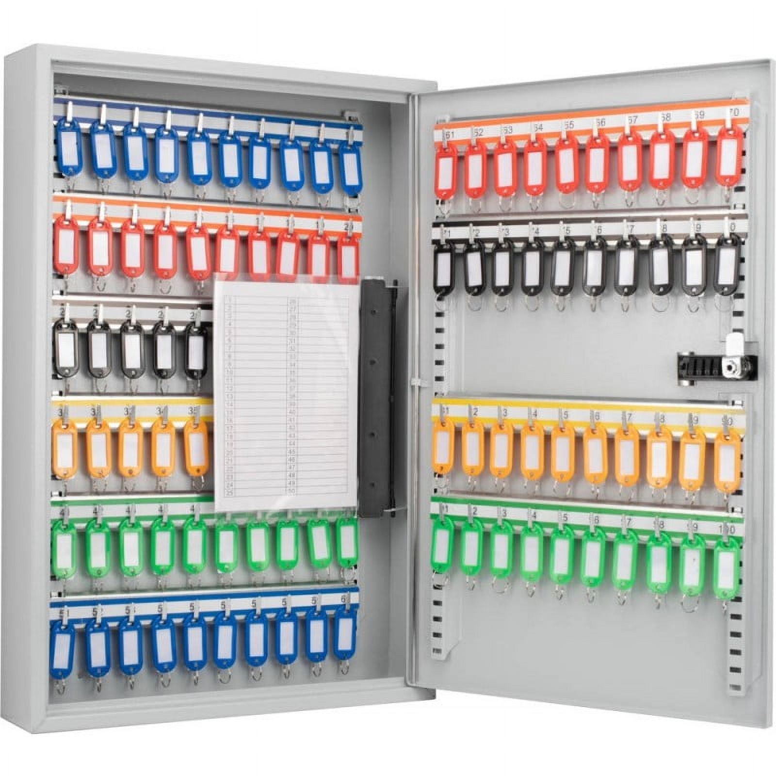 Winbest Steel 100 Key Safe Wall Mount Cabinet Storage Key Lock Safe Box ...