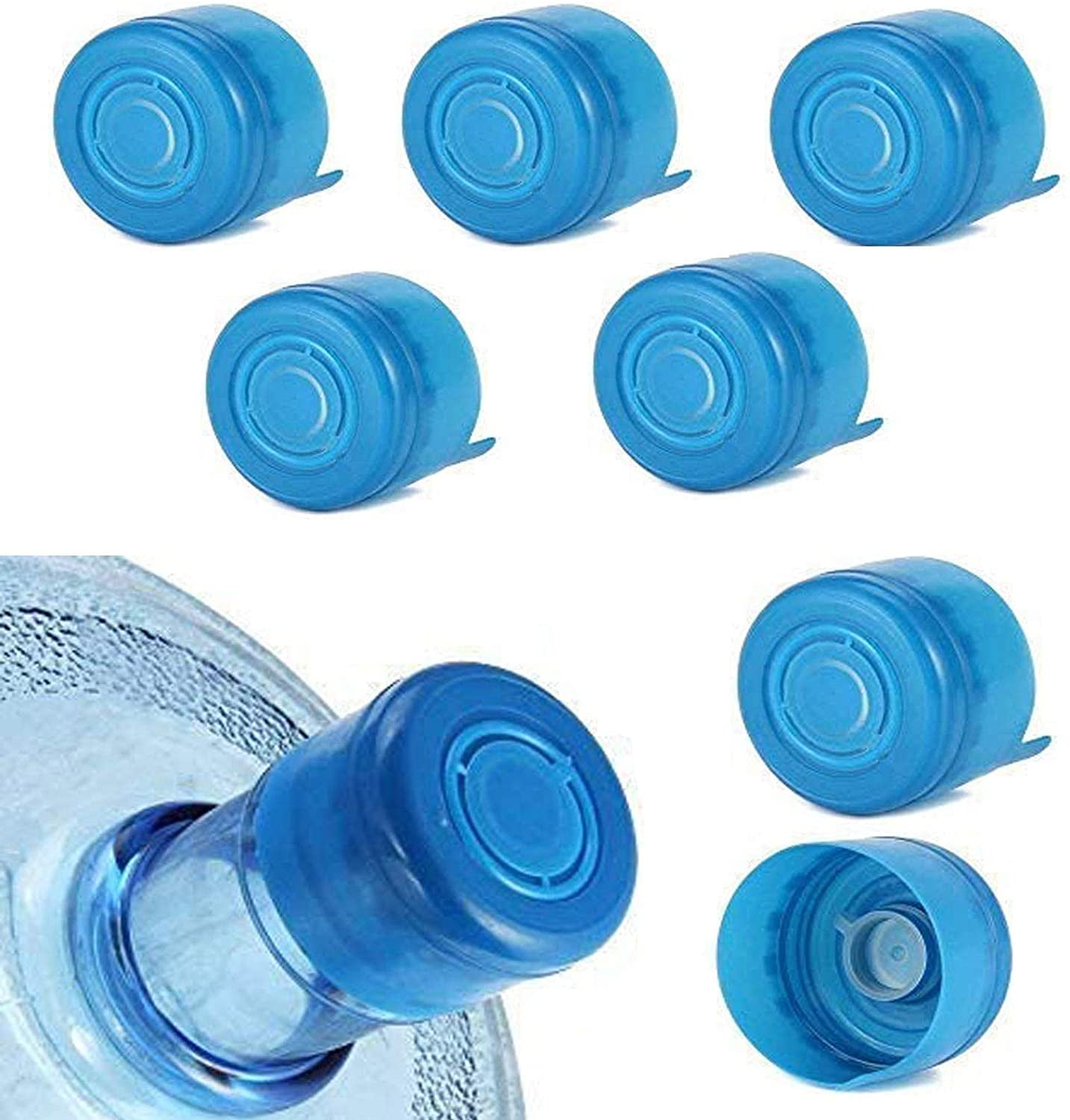 Winbon 5-Piece 55mm Reusable Non-Spill Caps for 3 and 5 Gallon Water ...