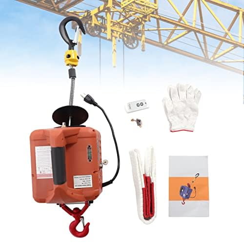 Winch, 1100LBS Portable Electric Hoist, 1500W 110V Power Winch Crane ...