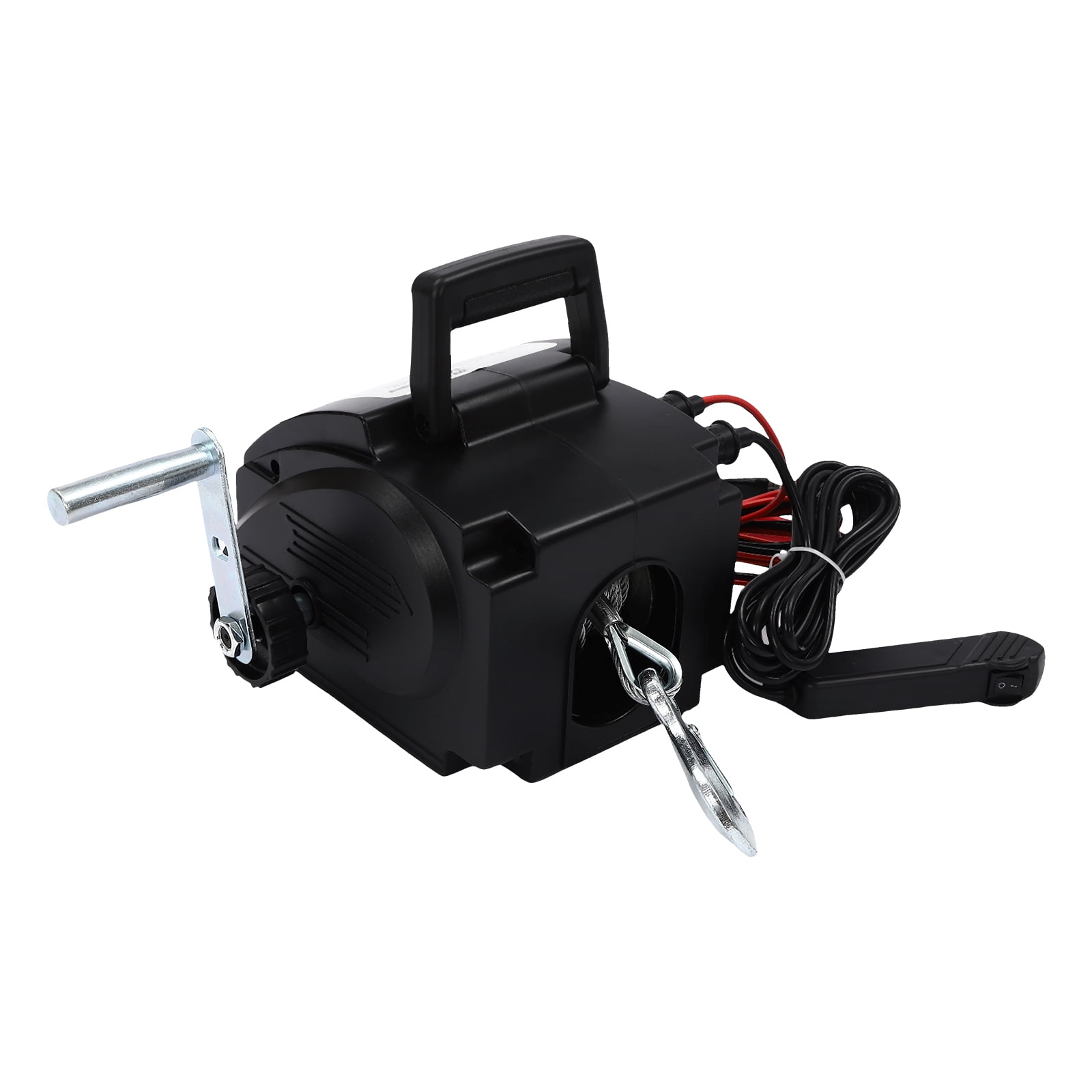 Winch with 300W DC motor, 6000lbs rolling force, 5000lbs floating pull ...