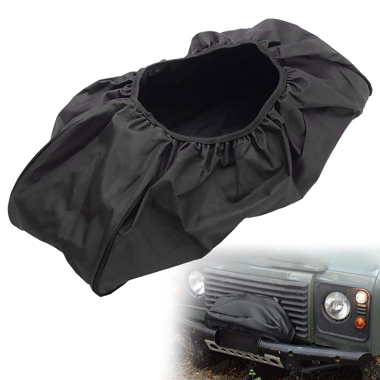 Winch Cover, Heavy Duty Waterproof Winch Cover with Elastic, Dust-Proof ...