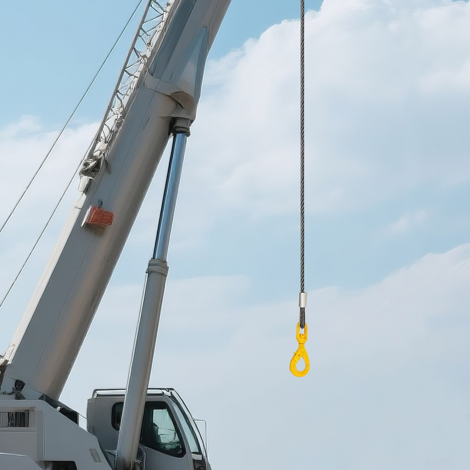 Winch Hoist Cable Wire Rope Steel W/ Swivel Self-Locking Hook for Most ...
