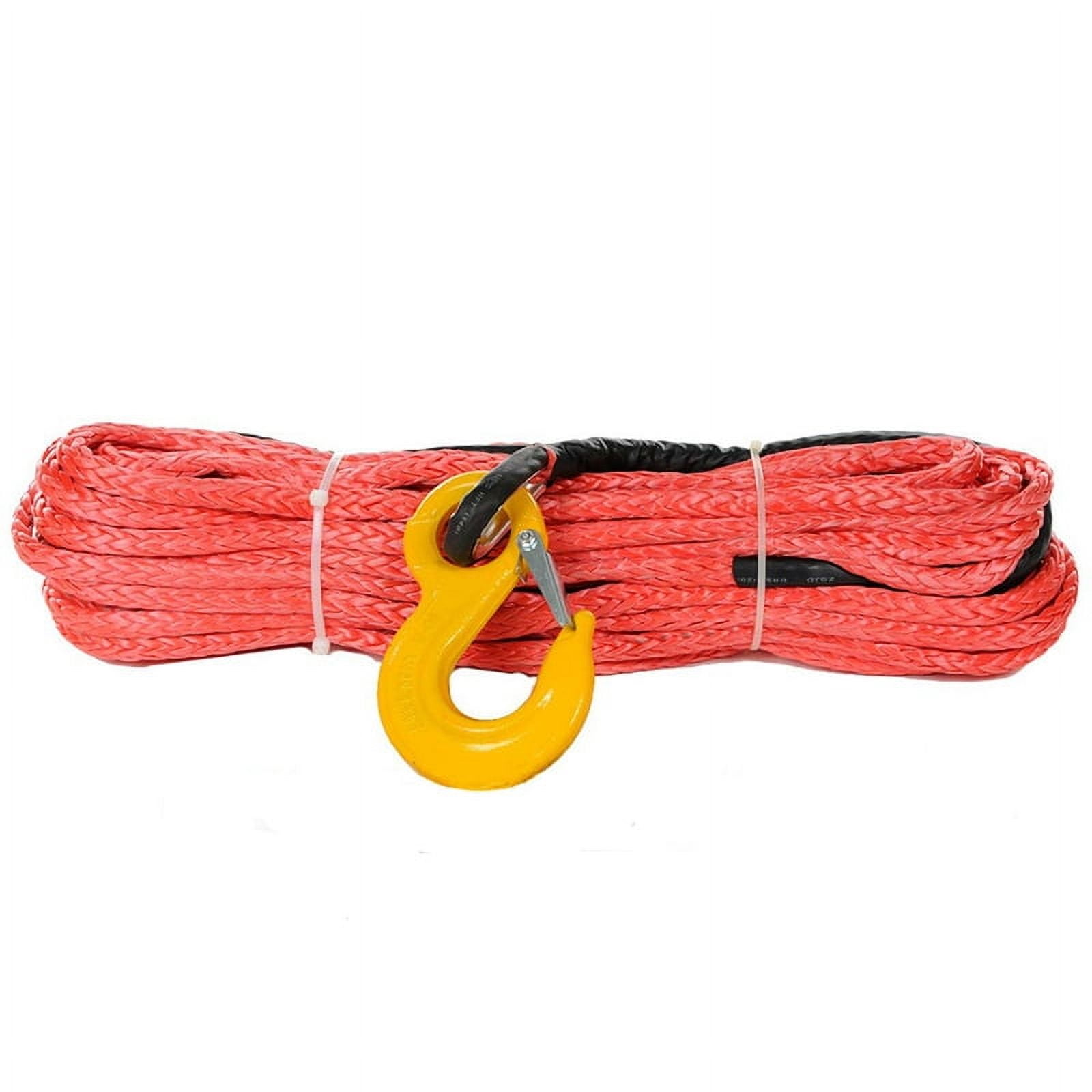 Winch Rope, 10mm X 30m Rope Synthetic Uhmwpe Winch Line With Hook For ...
