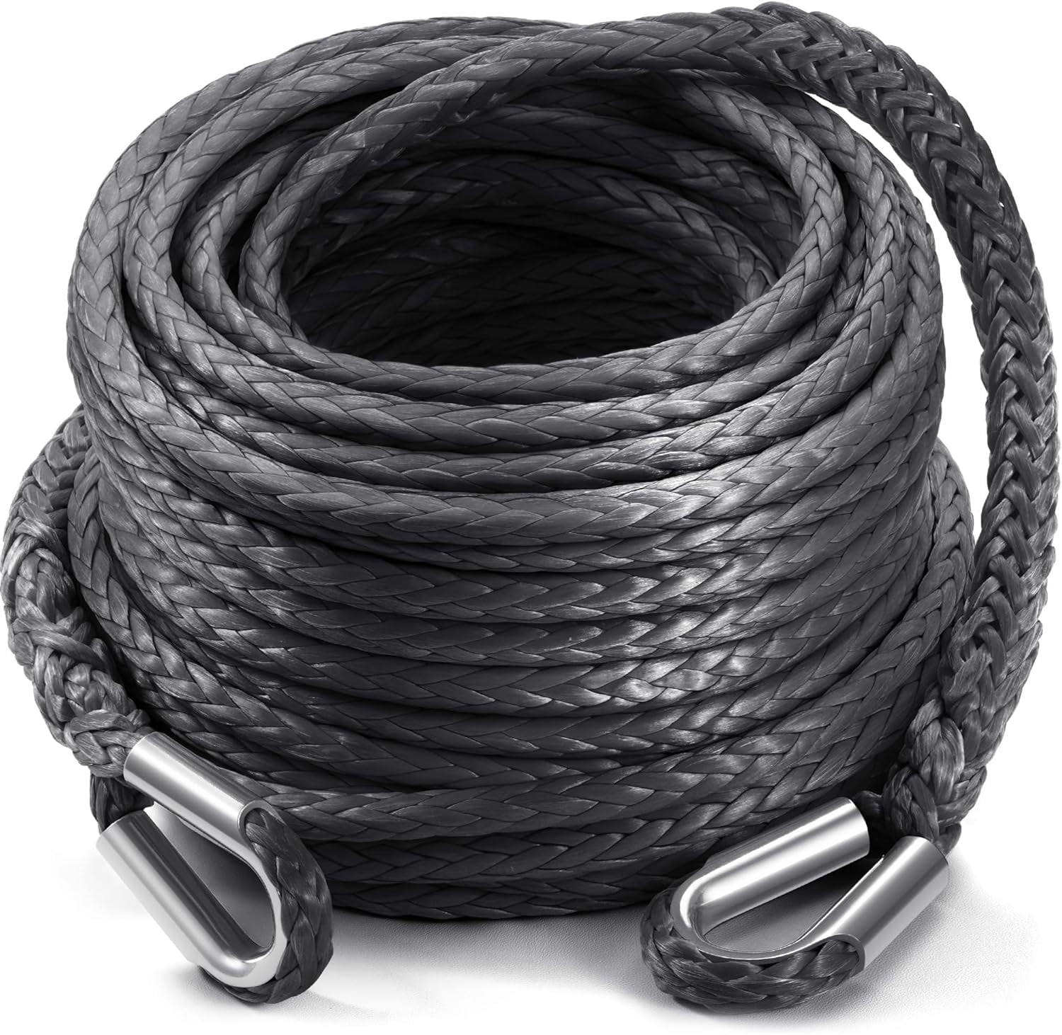Winch Rope Extension, 3/8'' x 92ft Synthetic Winch Extension Rope ...