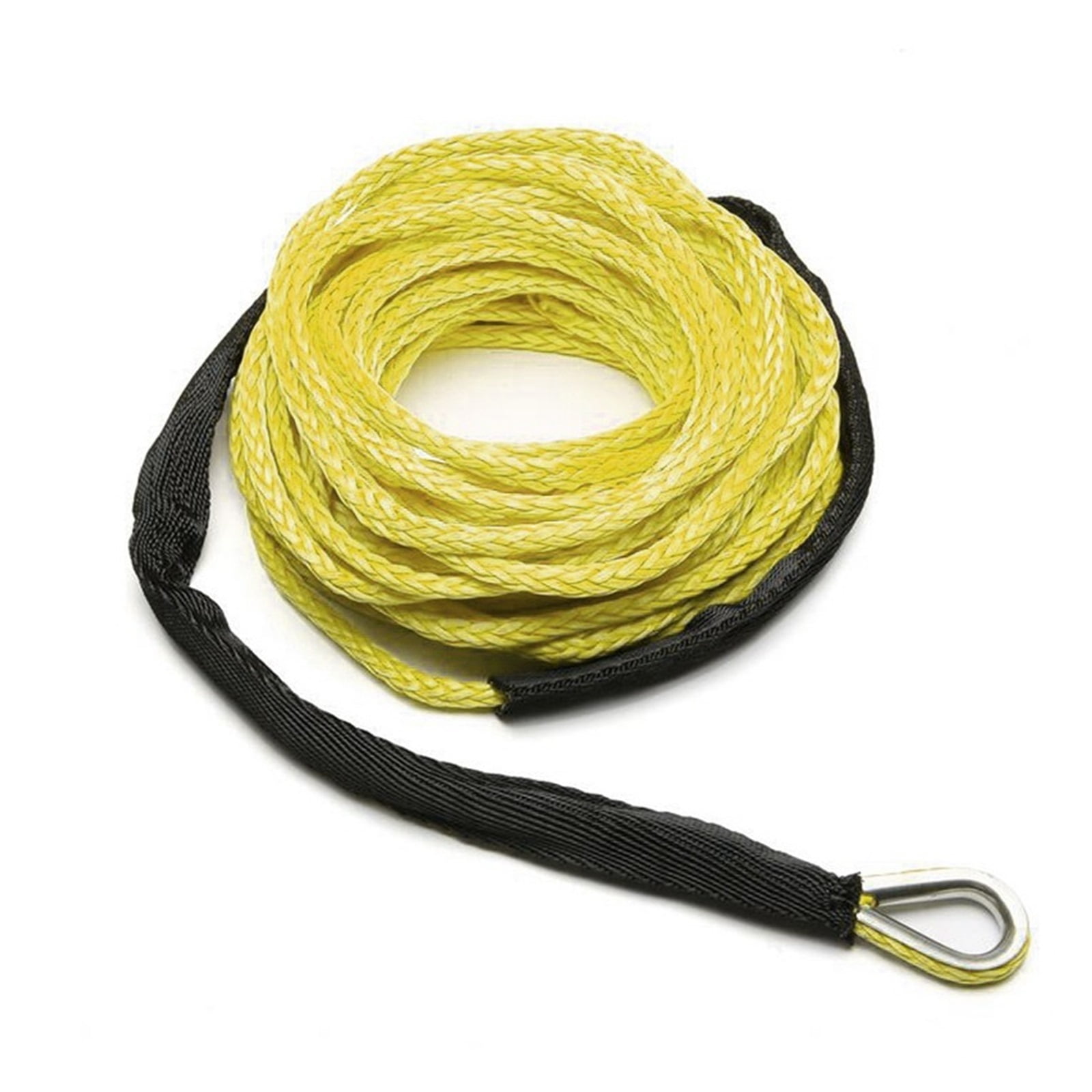 Winch Rope String Line Cable With Sheath Gray Synthetic Towing Rope 15m ...
