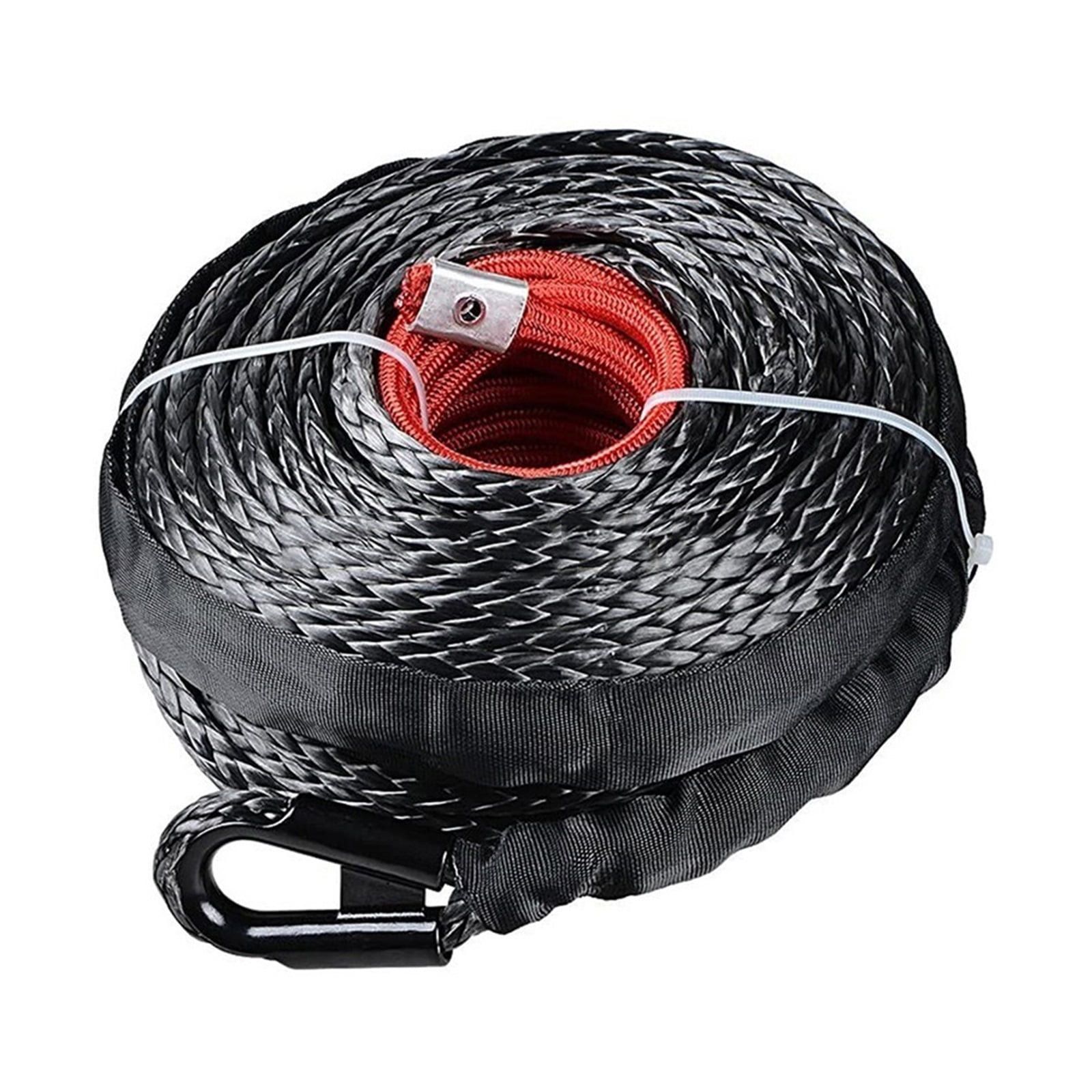 Winch Rope String Line Cable with Sheath 9.5mm Synthetic Towing Rope ...