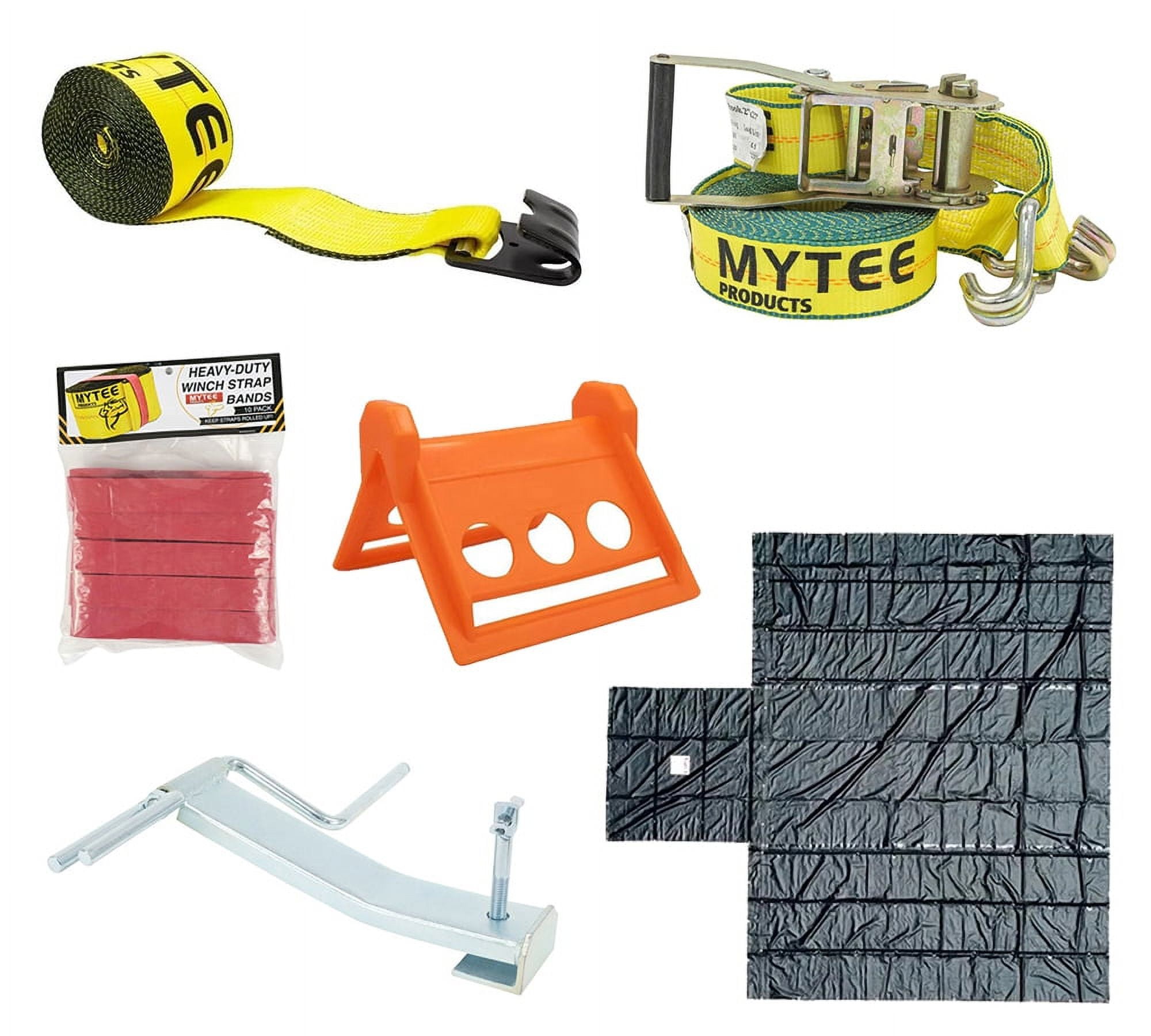 Winch and Ratchet Straps, Winder, Corner Protectors, 18oz Lumber Tarp ...