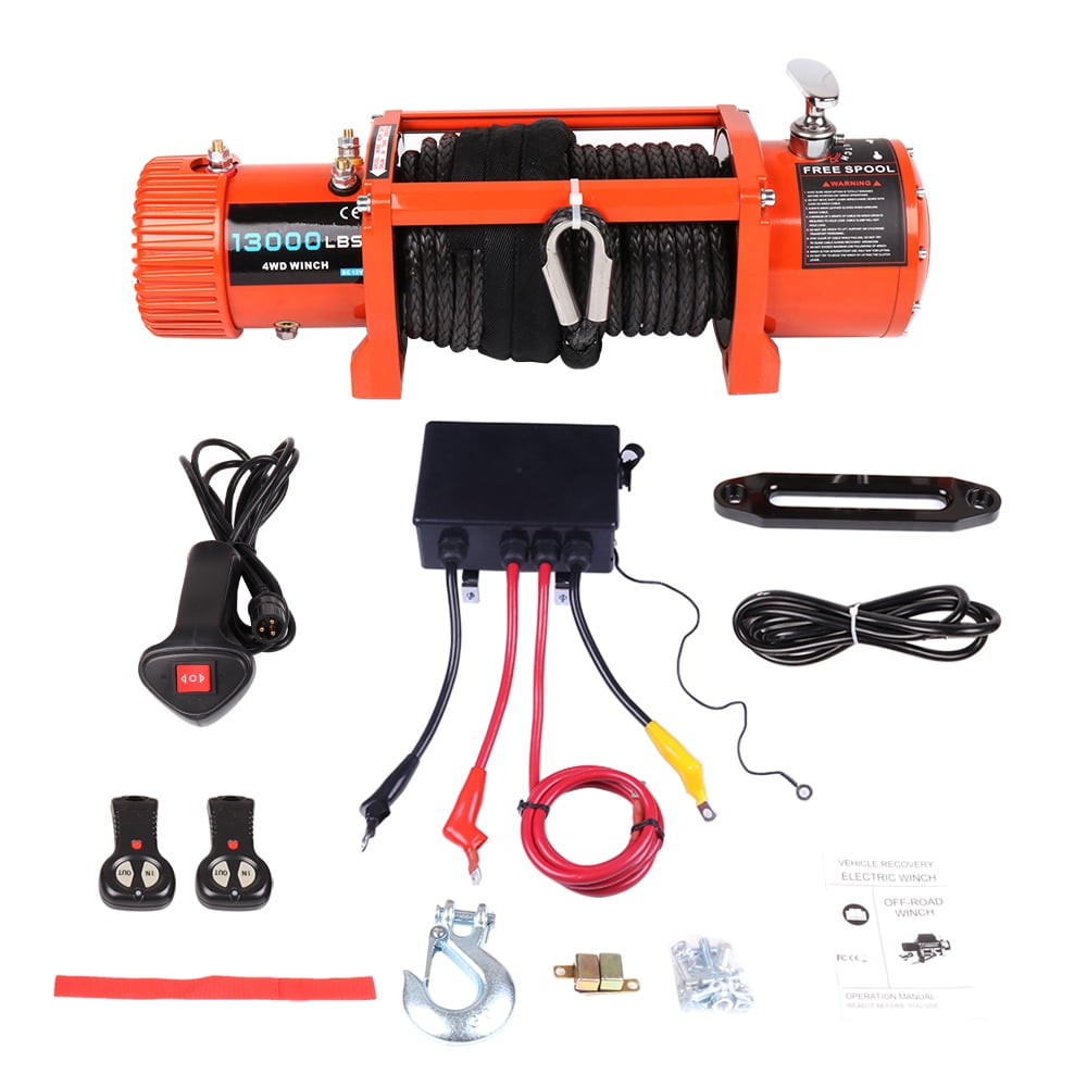 Winches,ECCPP 12V 13000 LBS IP67 Waterproof Electric Winch+Solenoid Box ...