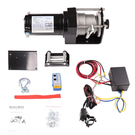 Winches,ECCPP 12V 2500 LBS Electric Winch+Remote Controller+Control ...