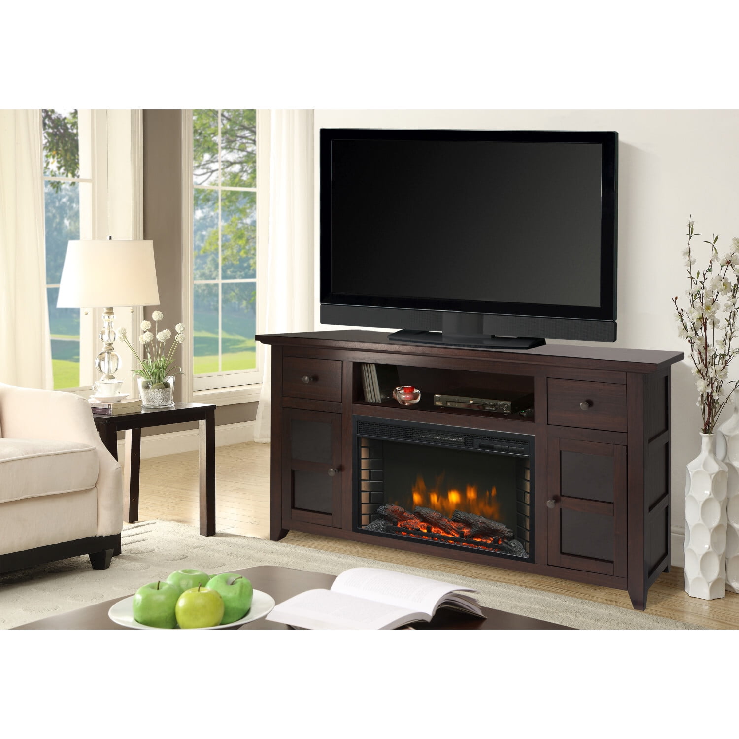Duraflame 3D Black Infrared Electric Fireplace Stove with Remote ...