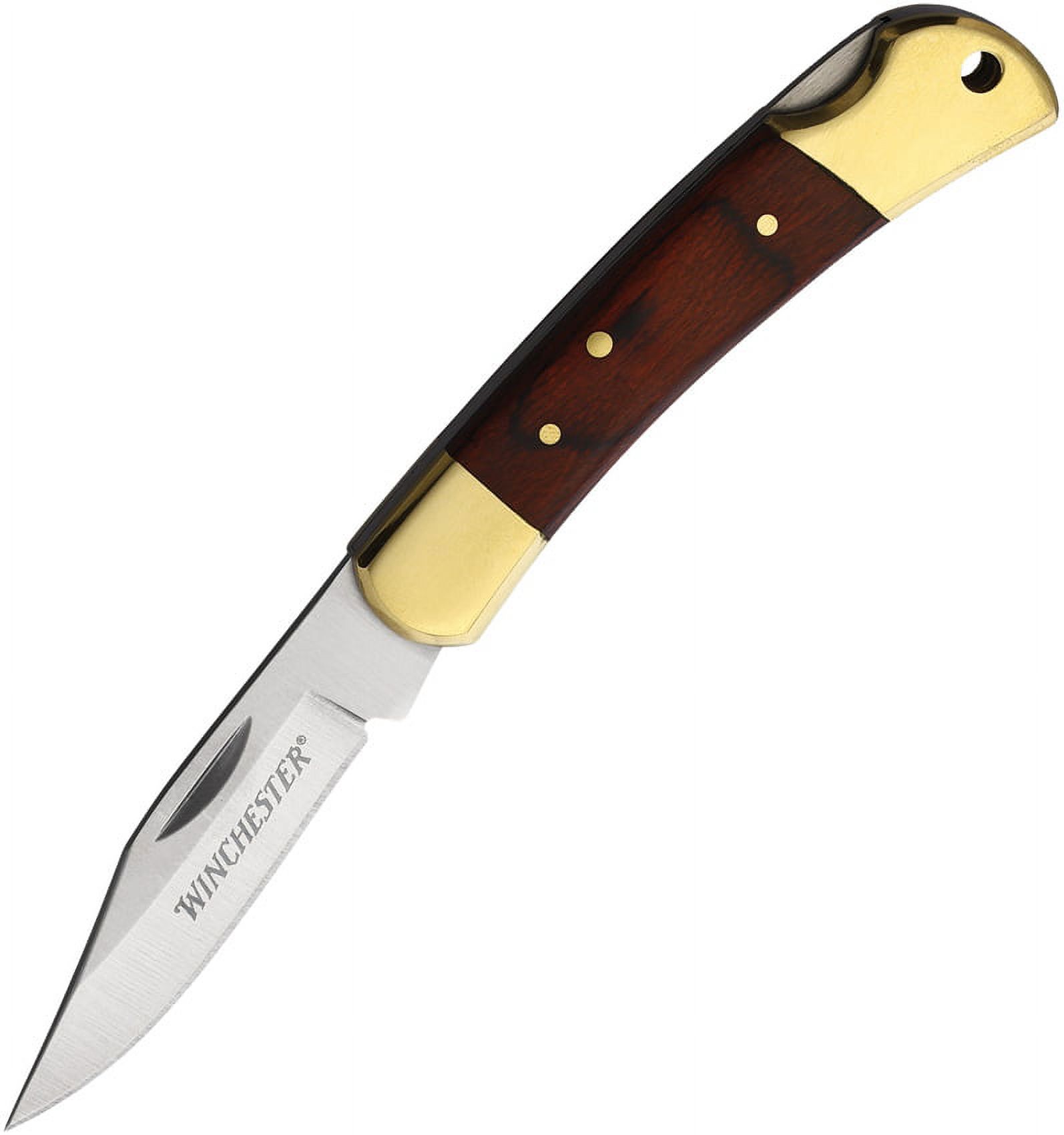 Winchester 6220030W 2.5" Stainless Blade Wood Handle Folding Knife ...