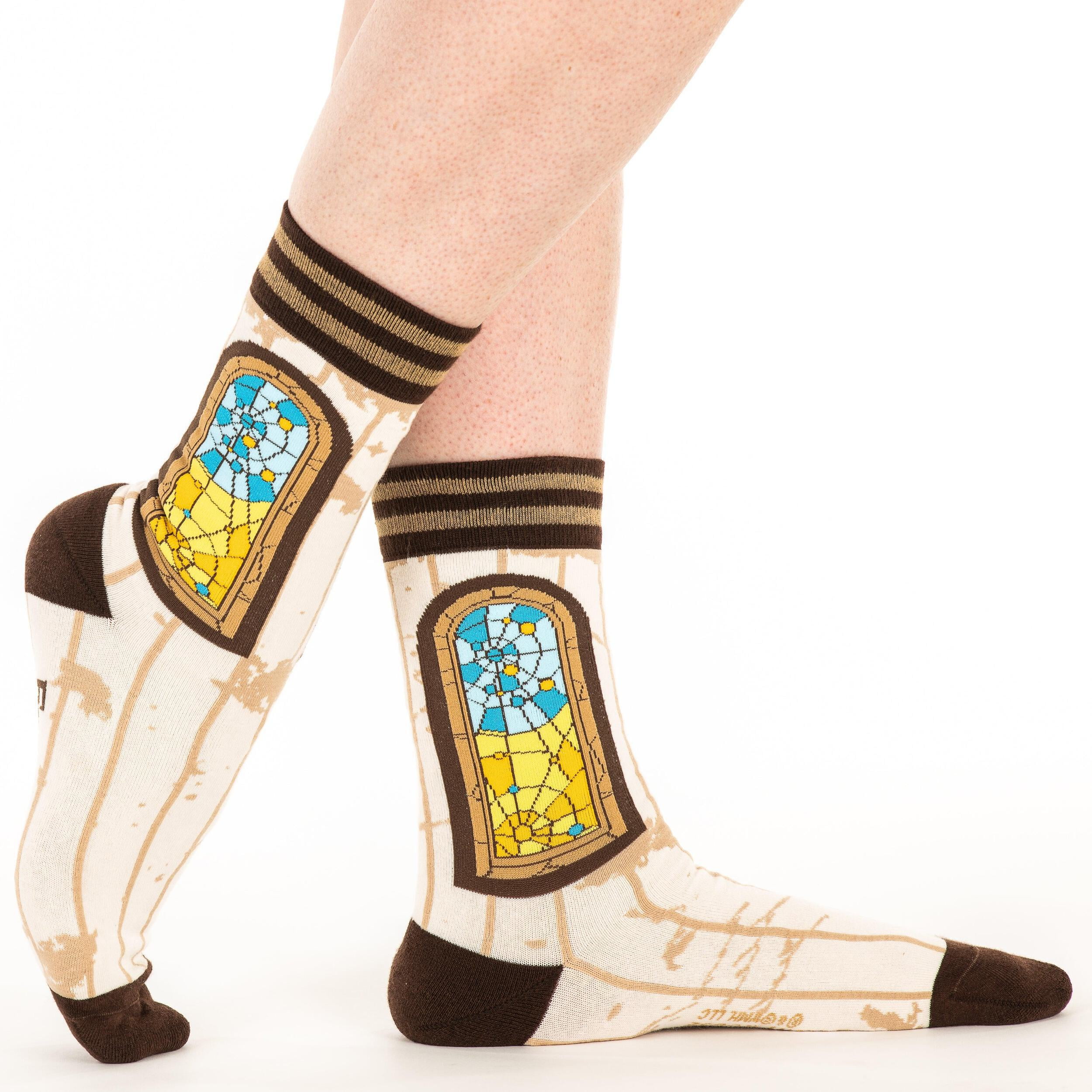 Winchester Mystery House® Spiderweb Window Crew Socks - Walmart.com