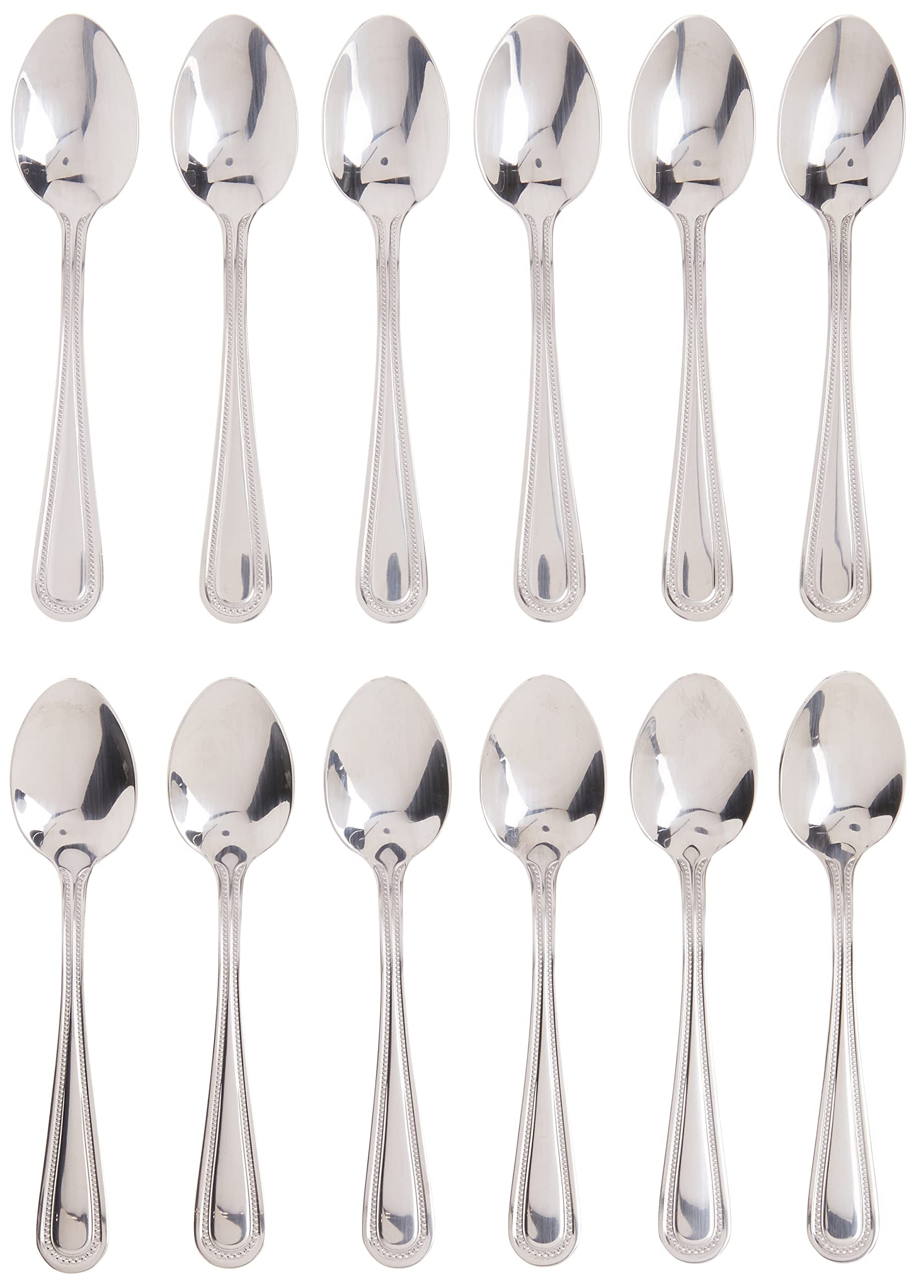 Winco 0005-01 Dots Mirror Finish S/S Teaspoon - Dozen - Walmart.com