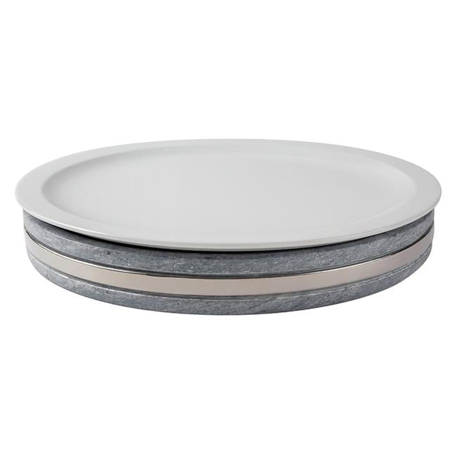 Winco 3256050 16.1 in. Cold Food Display Set with Soapstone Base - Gray ...