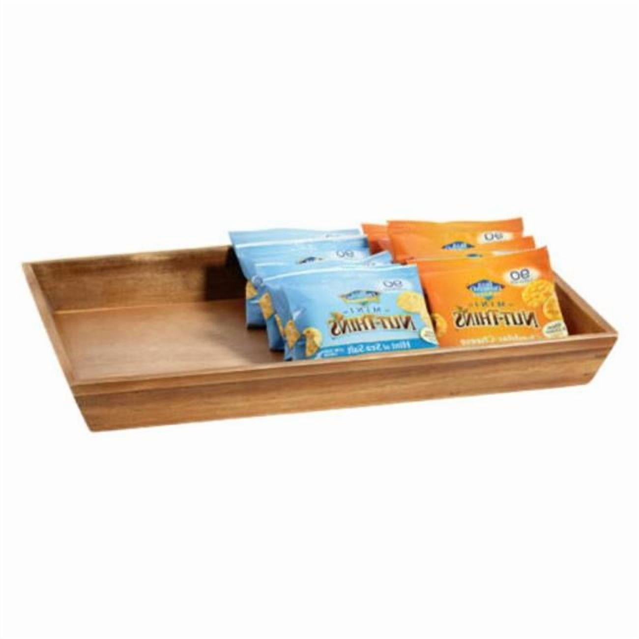 Winco WB-1812WD-UR 18.25 x 12 in. Rectangular Wood Tray, 2 in. Tall ...