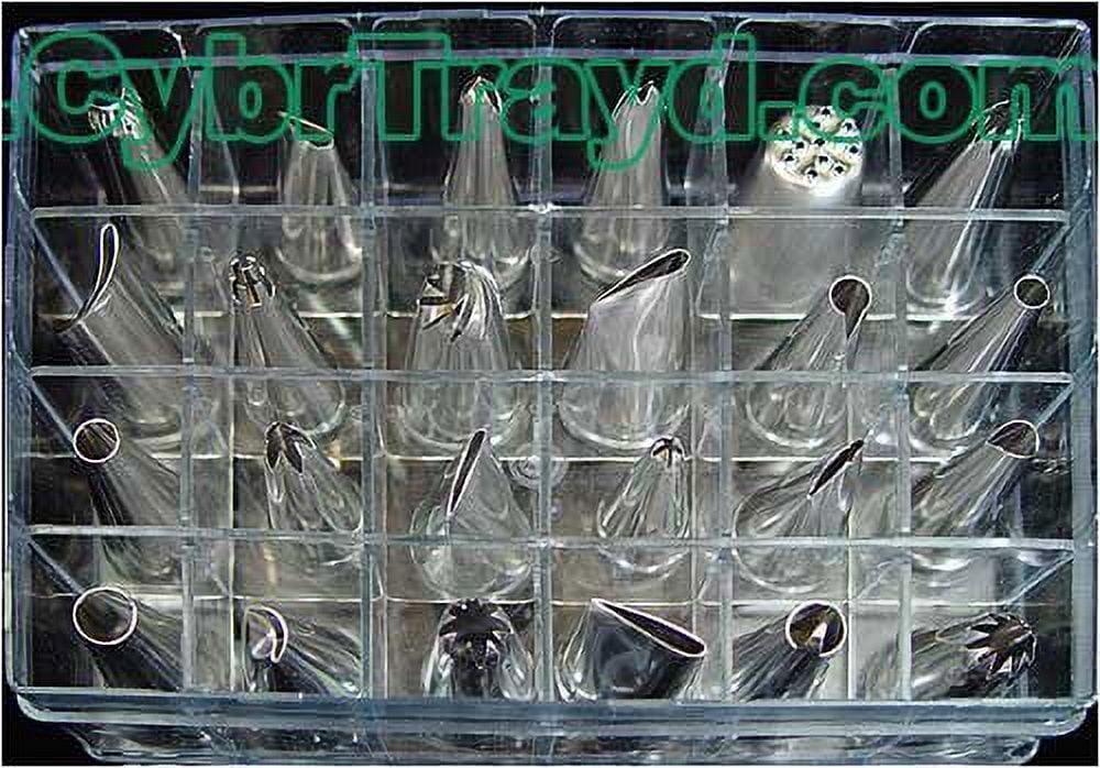 Winco 24-Piece Cake Decorating Tube Set, 18/8 Stainless Steel | 1 Each ...
