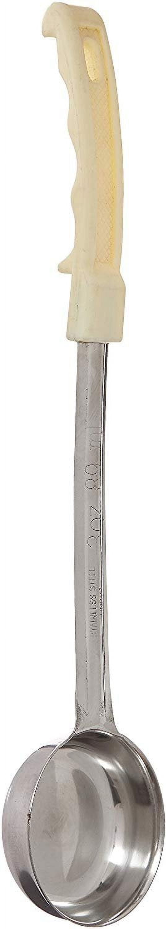 Winco 3 oz. Commercial Beige Solid Portion Spoon with Plastic Handle ...