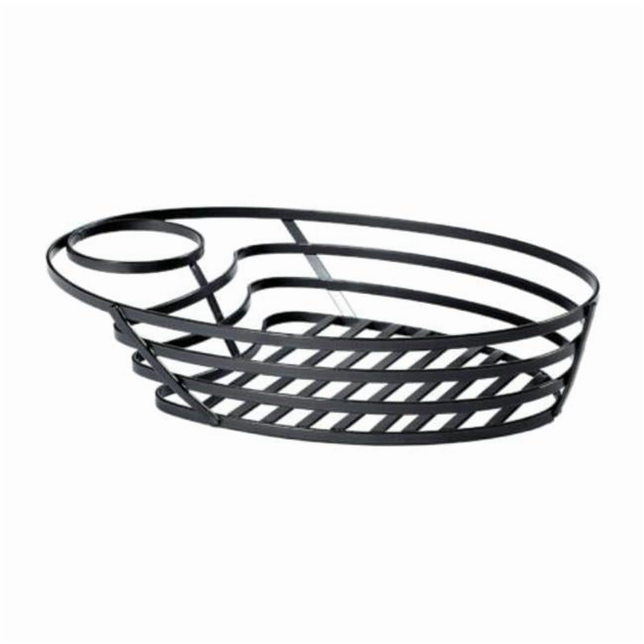 Winco WB-1060-MG 9.75 x 6.75 in. Oval Metal Grey Wire Food Serving ...