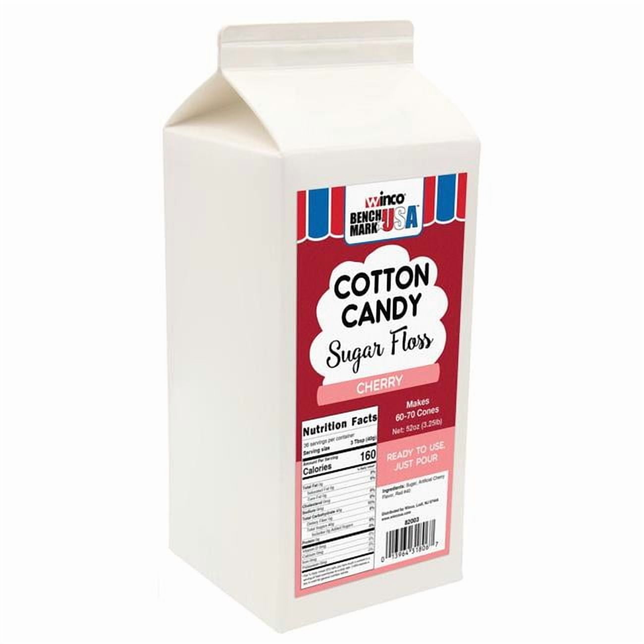 Winco 82003CS Benchmark 3.25 lbs Cotton Candy Floss - Cherry - 6 Per ...
