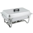 Winco C-4080 8 Quart Stainless Steel Chafer Buffet Set with Folding ...