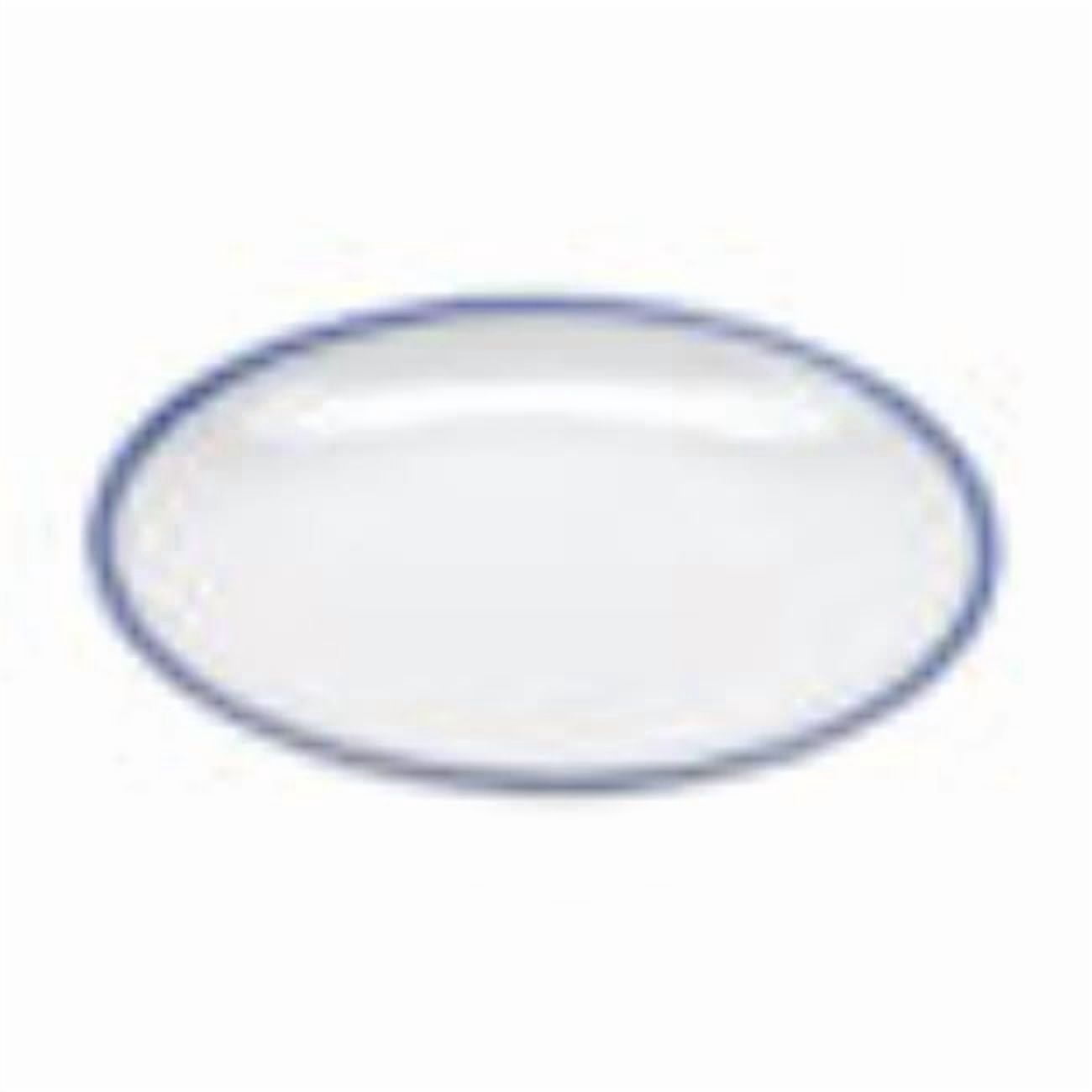 Winco CS-800-W-CB 8 in. White with Blue Trim Enamelware Melamine Bread ...