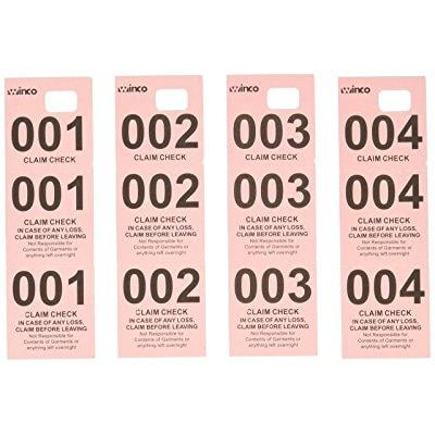 Winco Coat Checks, Pink, 500 Per Box - Walmart.com